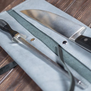 Engraved Knife Roll, 2 Pocket Knife Roll, Pocket Knife Roll Bag ...