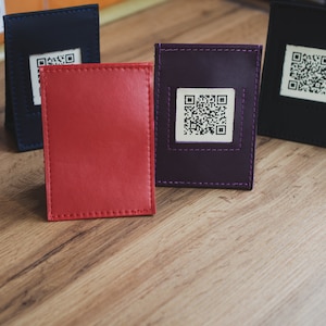 Custom Qr Code Menu, Leather Qr Code Sign, Restaurant Table Menu ...