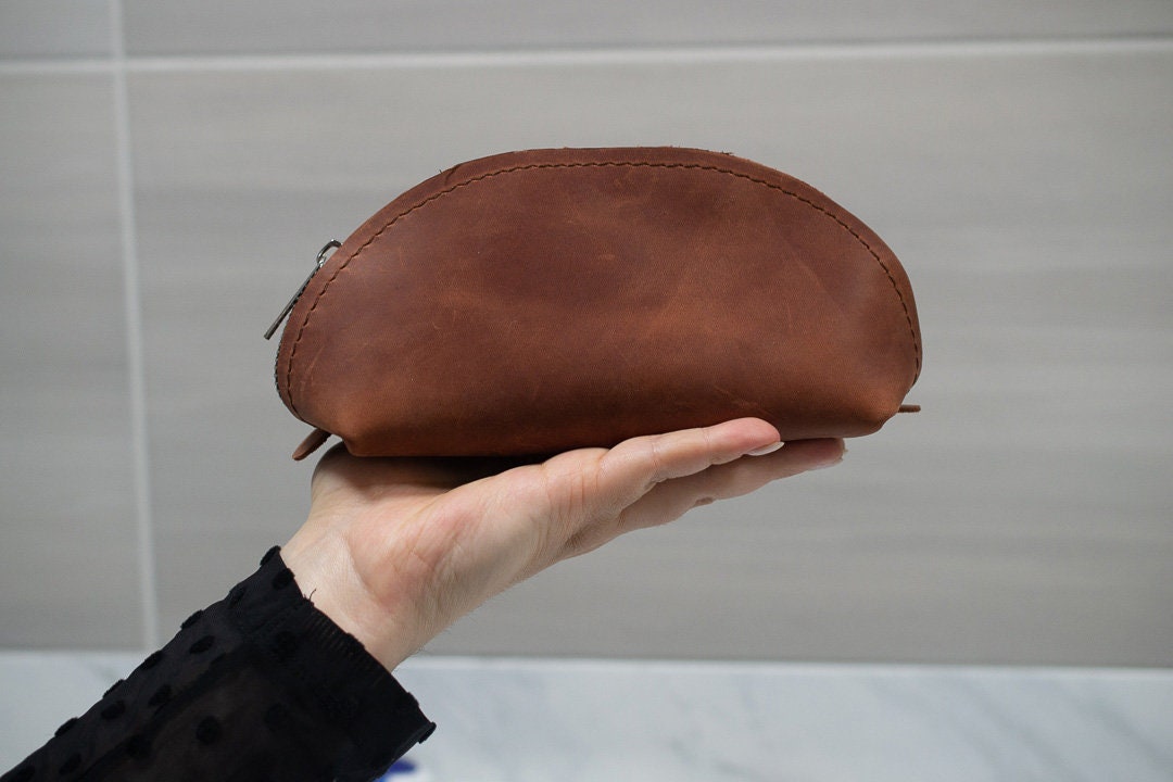 Personalization toiletry bag destres leather Makeup Bag | Etsy