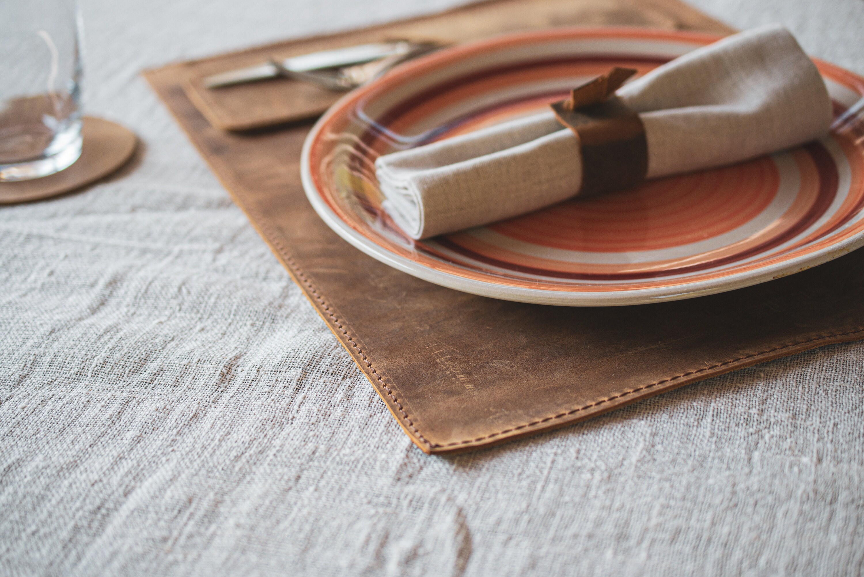 Personalized Set of Rectangular Napkins Cup Holders Cutlery - Etsy