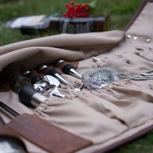 Portable Cocktail Tools Bag, Bartender Roll Bag, Barman Bag, Organizer ...