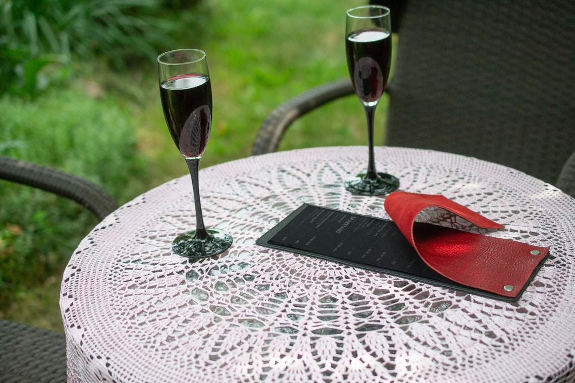 Cocktail Menu Holder Modern Wedding Bar Menu Leather Menu - Etsy