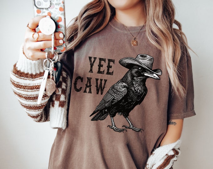 Crow Cowboy "yeecaw" Enamel Pin - Etsy