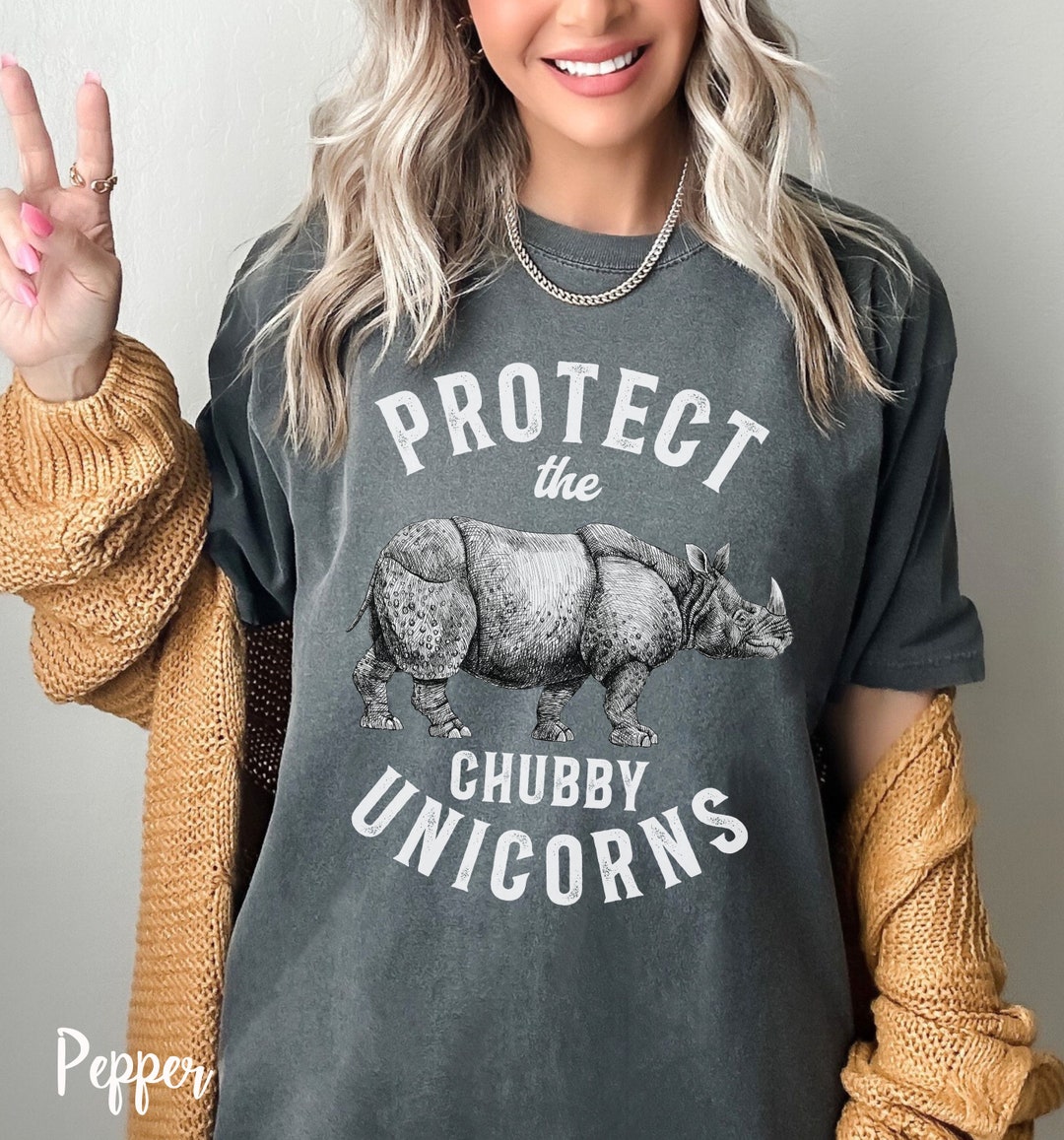 Rhino Chubby Unicorns Tshirt, Protect Rhinos Shirt, Animal Conservation ...