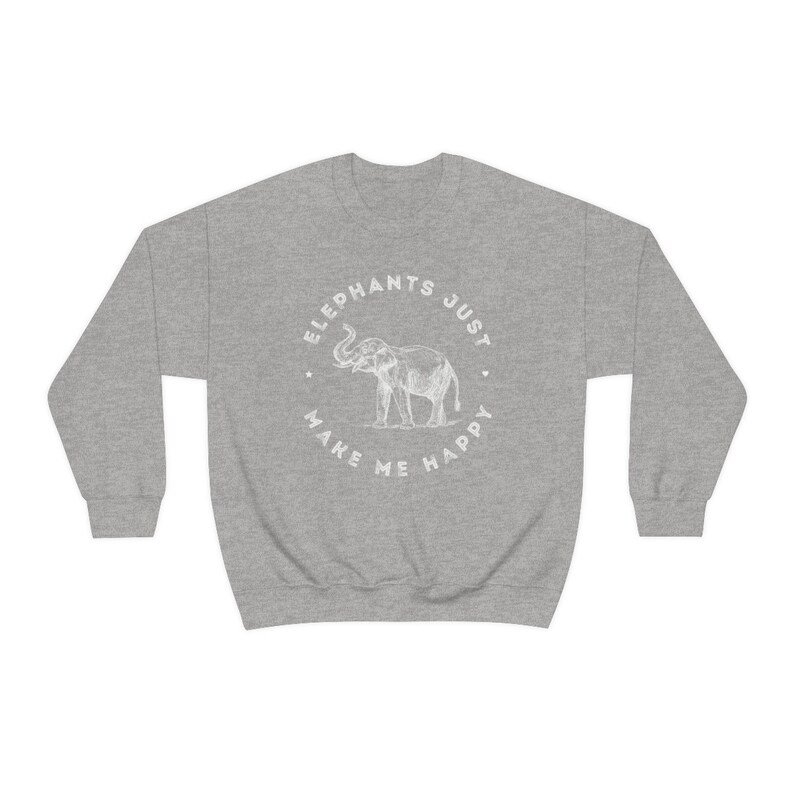 Elephant Love Sweatshirt: Vintage Style Animal Lover Gift, Wild Animal ...