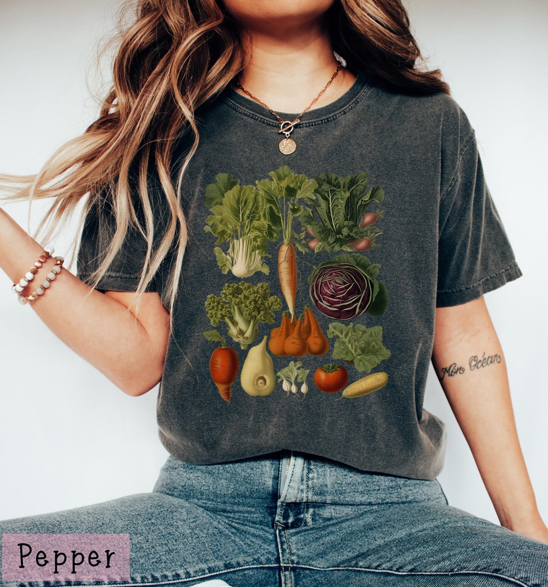 Cottagecore Vintage Vegetables Tee Comfort Colors Vintage - Etsy