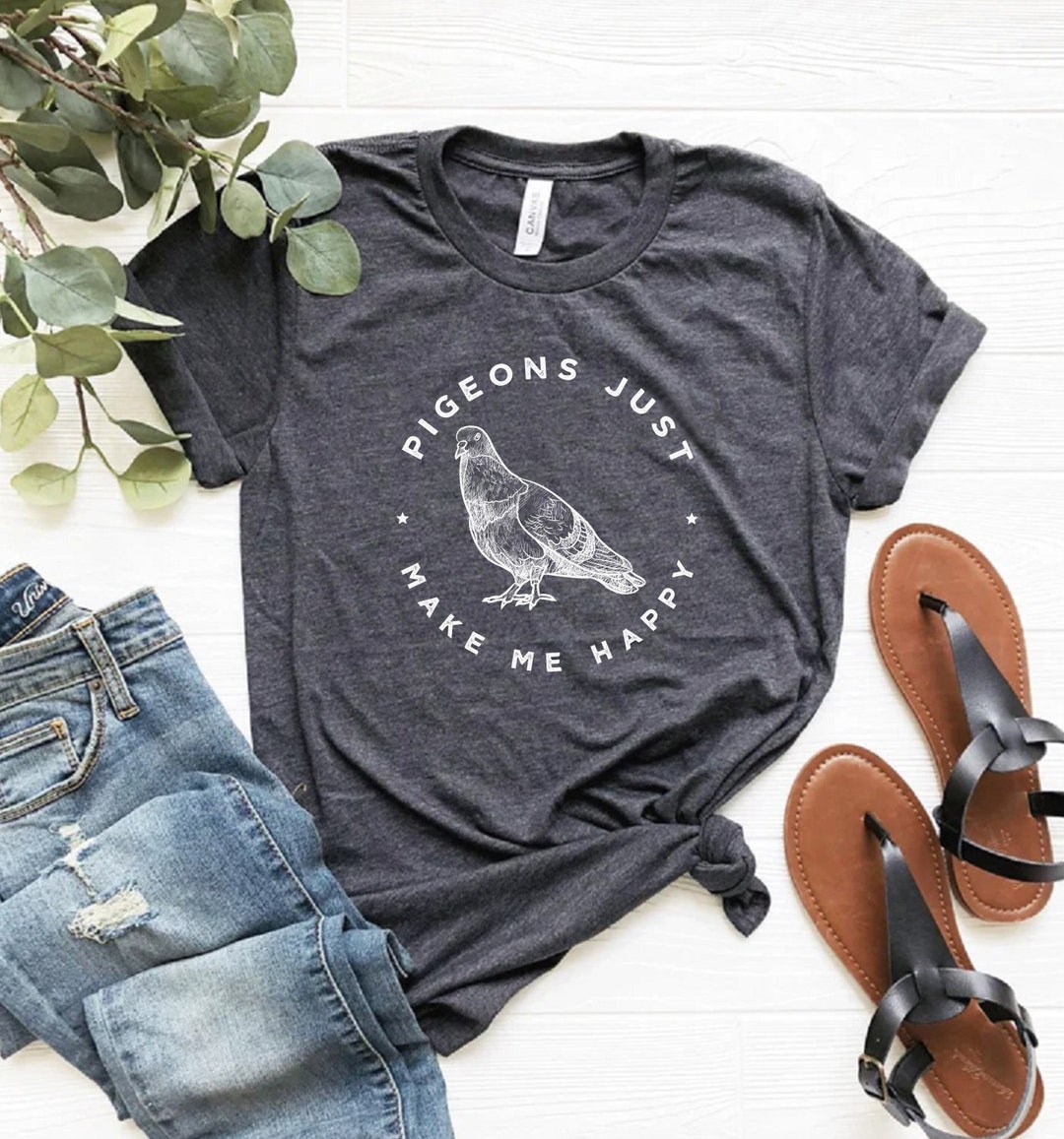 Pigeon Tshirt, Pigeons Make Me Happy, Cute Pigeons Shirt, Kid's Toddler ...
