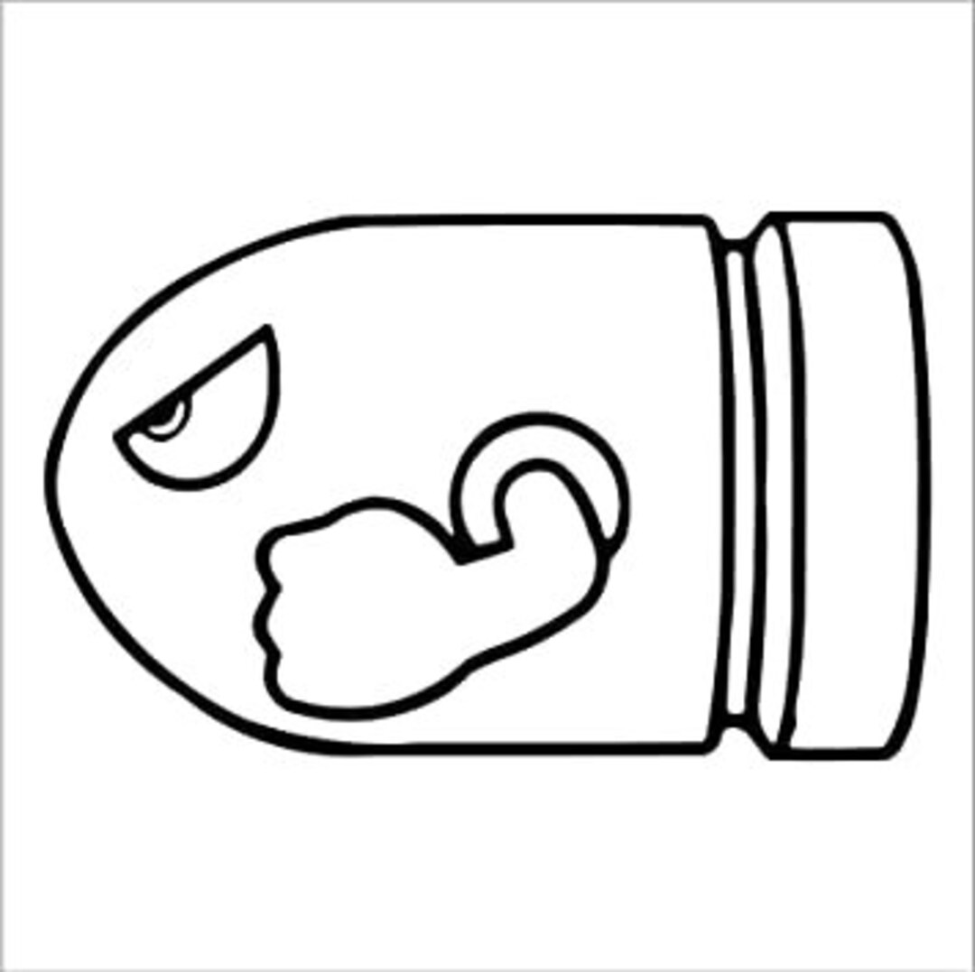 Mario Bullet Vinyl Decal - Etsy
