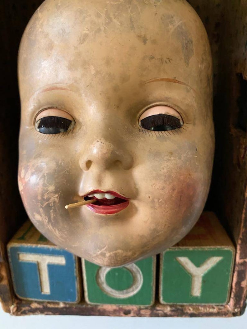 Assemblage Art Found Object Scary Doll Art Antique Doll - Etsy
