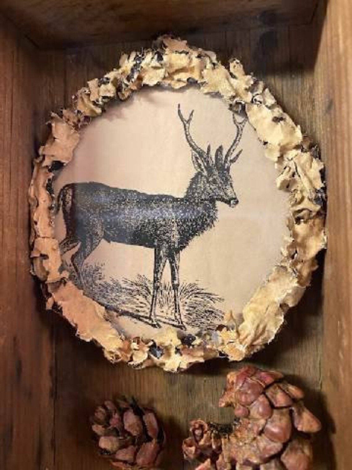 Assemblage Art, Found Object Art, Nature, Deer, Winter Art, Vintage ...