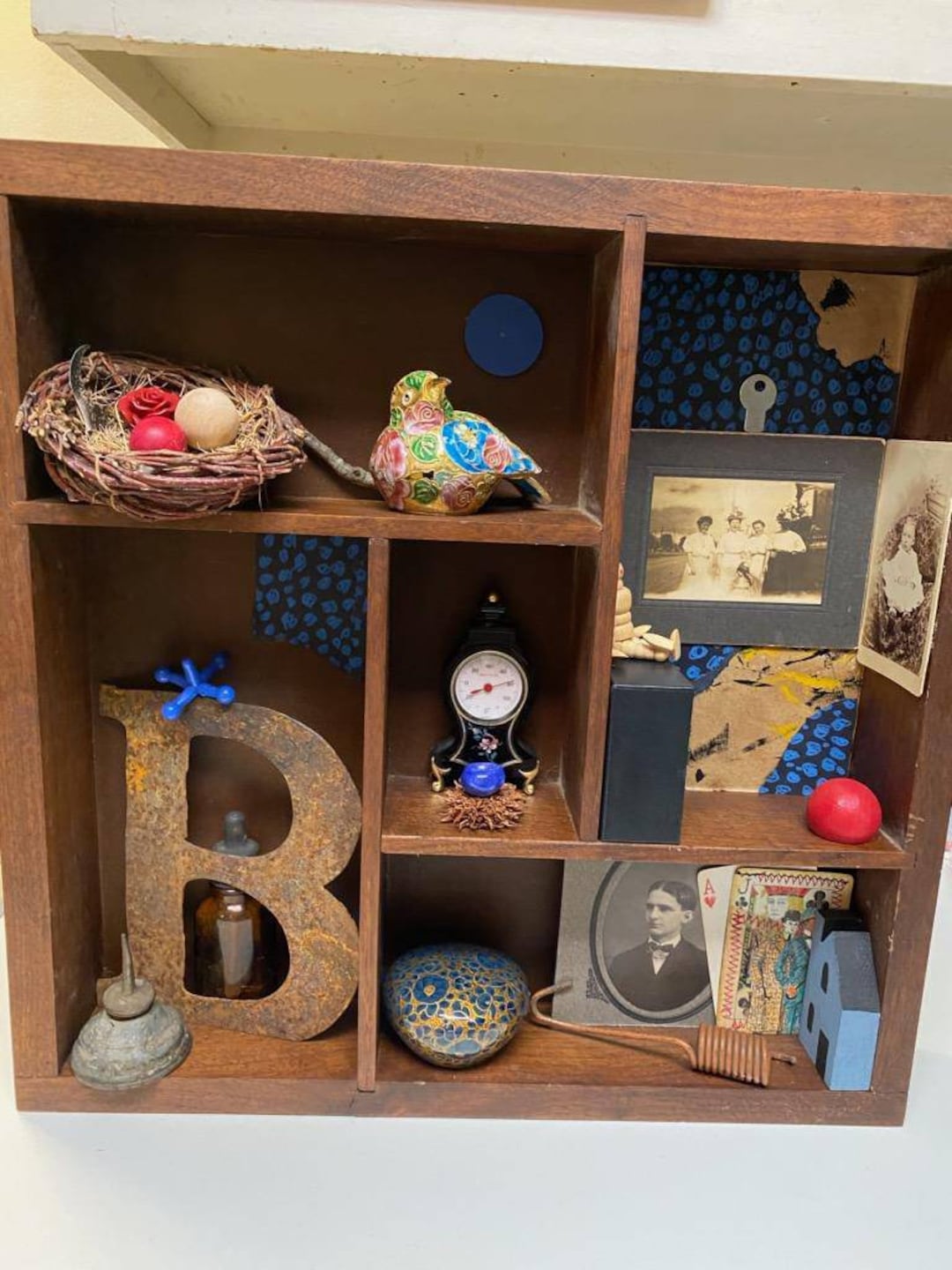 Assemblage Art, Found Object Art, Large Box, Title, "world in Changes ...