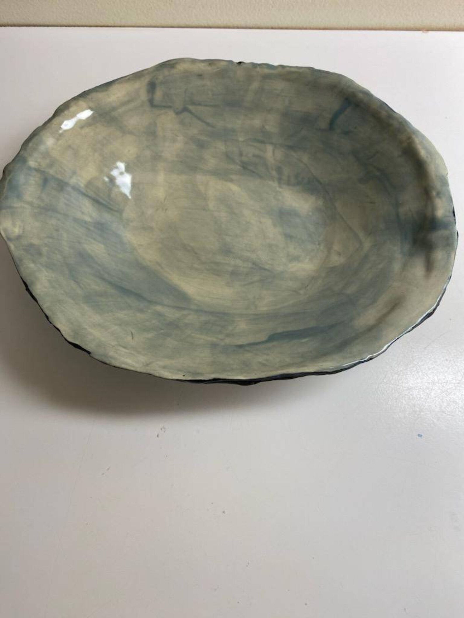 Whimsical Pottery Bowl, an Oyster Shell Shaped Bowl, Functional Bowl ...