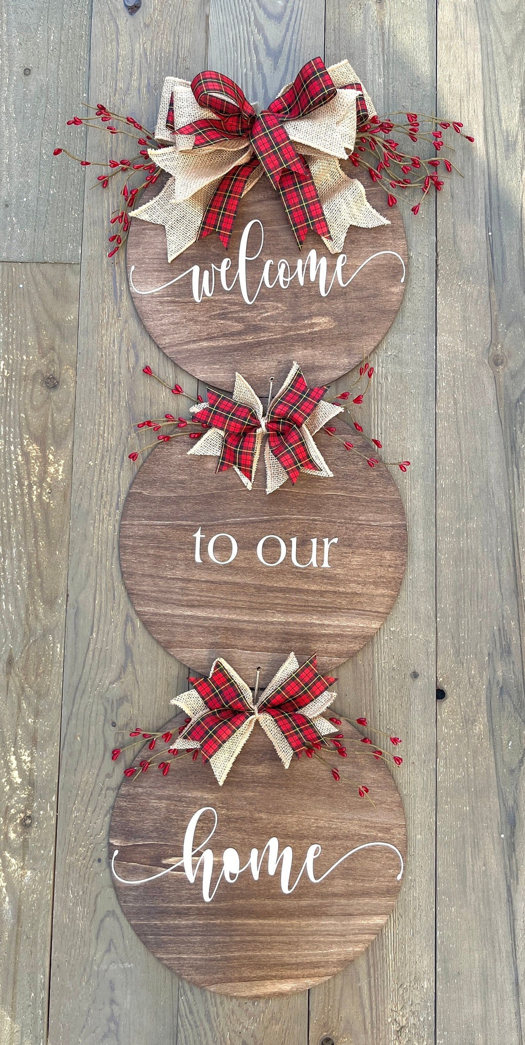 Farmhouse Valentine Circle Front Door Red 3-circles Door - Etsy