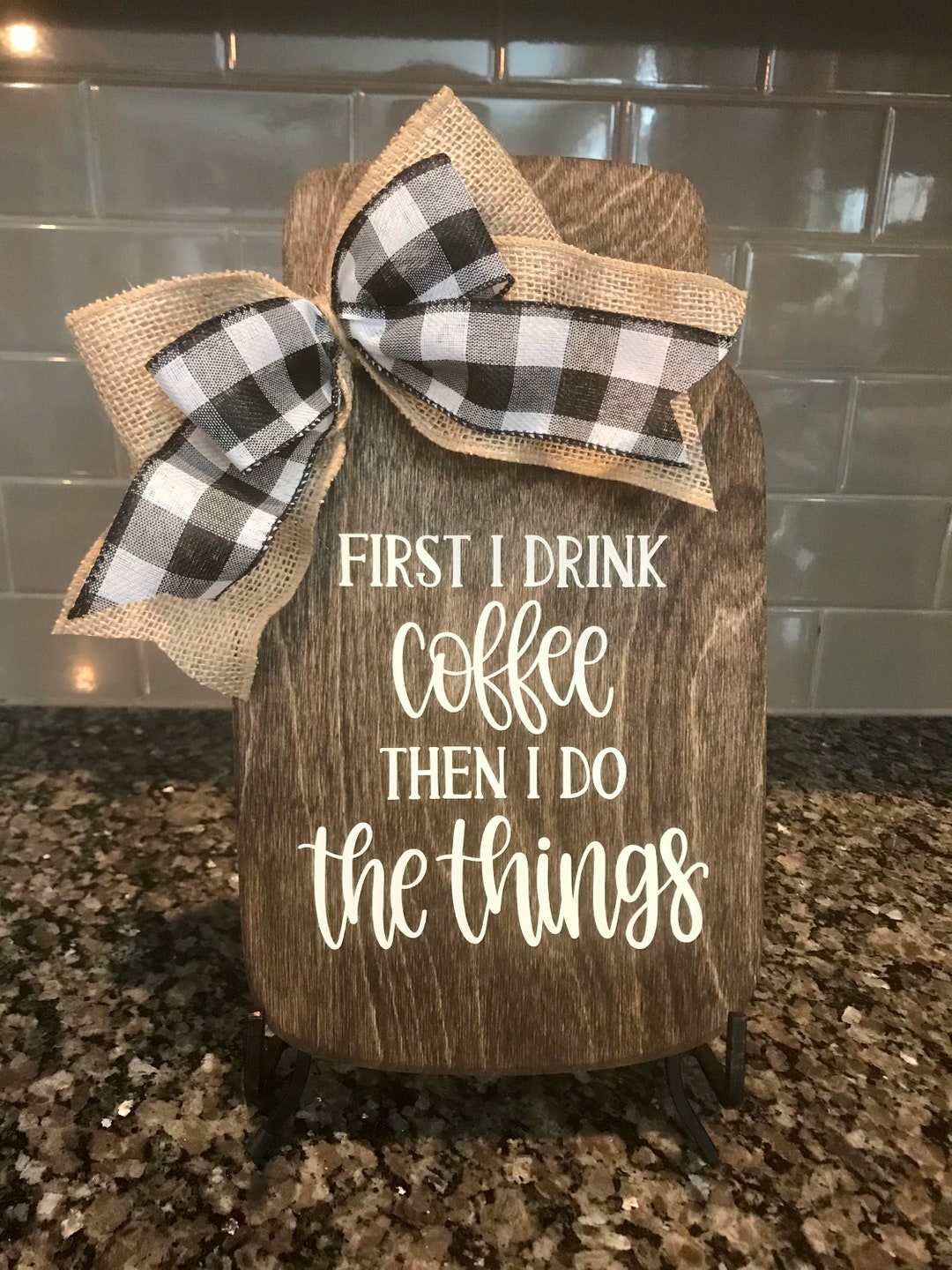 Farmhouse Wooden Mason Jar Sign, Rustic Kitchen Decor, 12"h - Etsy