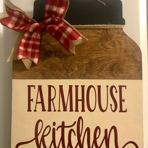 Kitchen Mason Jar Decor, Kitchen Pantry Door, Kitchen Sign, Farmhouse ...