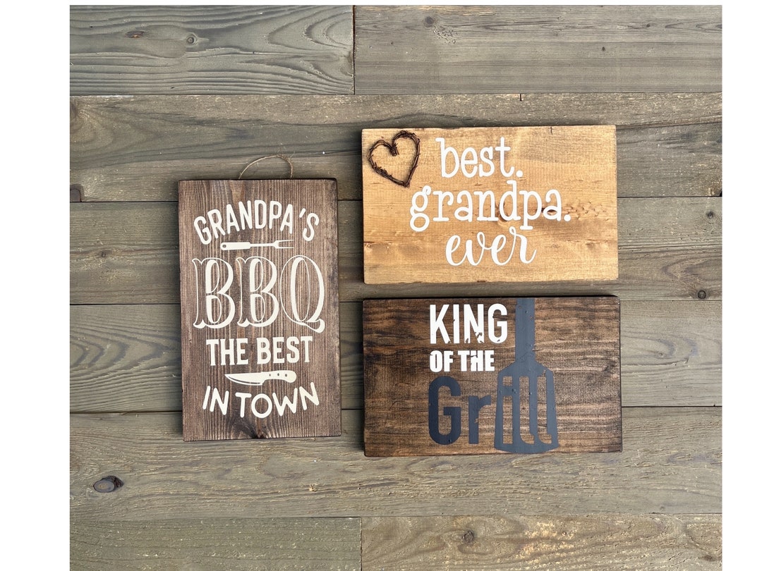 Fathers Day Signs, Best Grandpa Ever Sign, Fathers Day Gift, Dads Gift ...