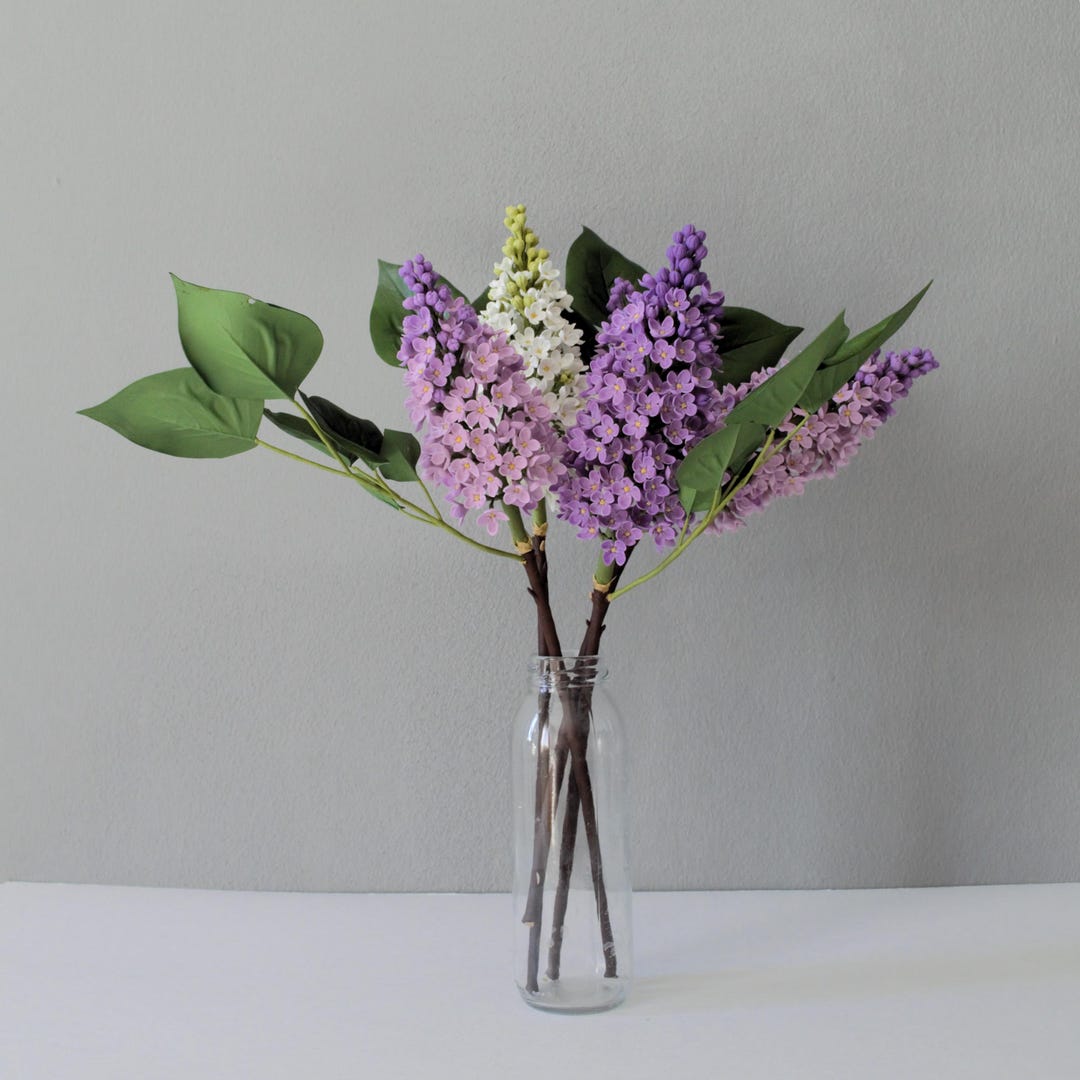 Handmade Cold Porcelain Lilac Bouquet: Realistic Floral Arrangement - Etsy
