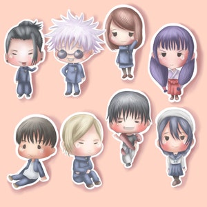 Anime Cute Chibi Stickers Season 2 Gojo, Geto, Shoko, Utahime, Toji ...