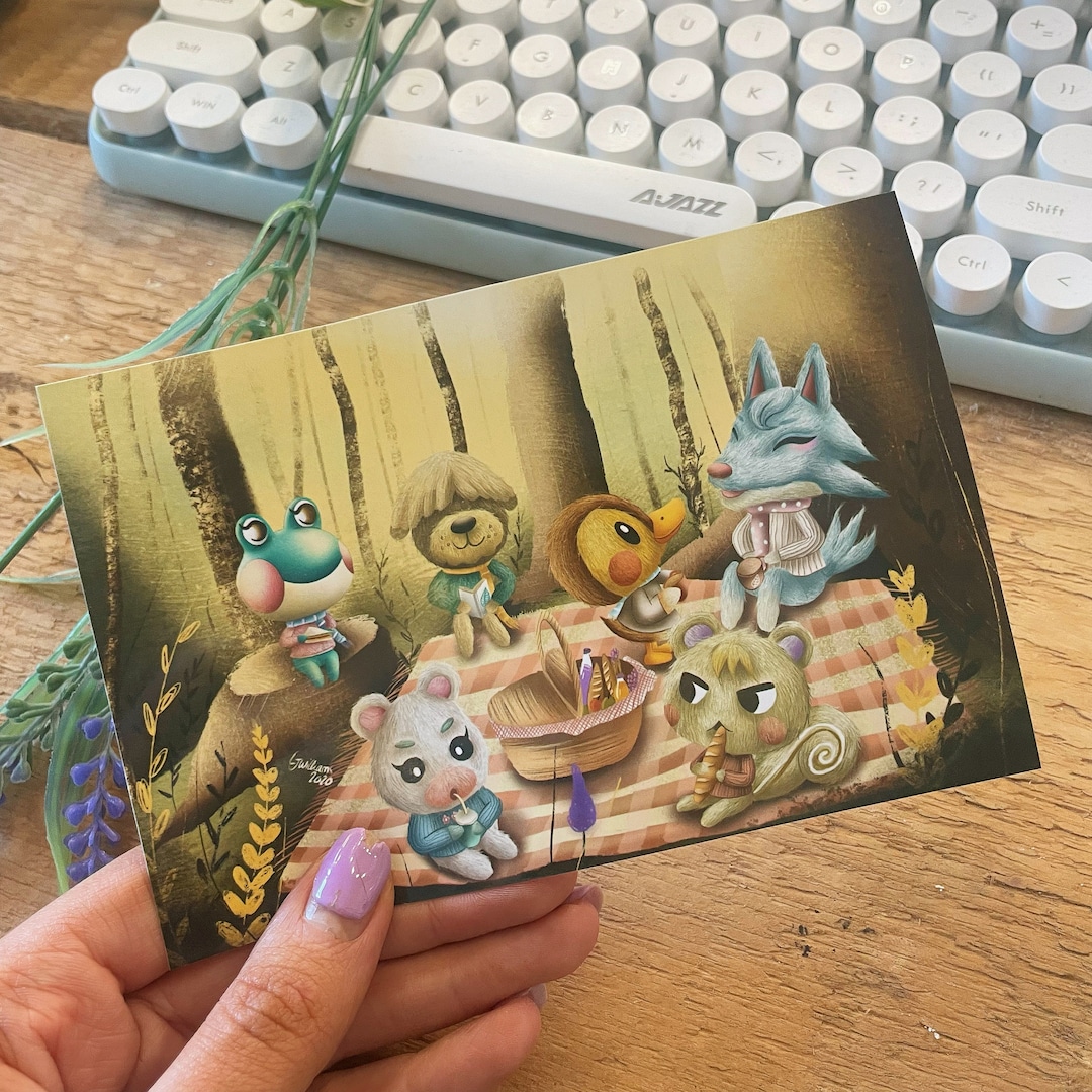 ACNH Picnic Print Fan Art Lily Shep Flurry Molly - Etsy Canada