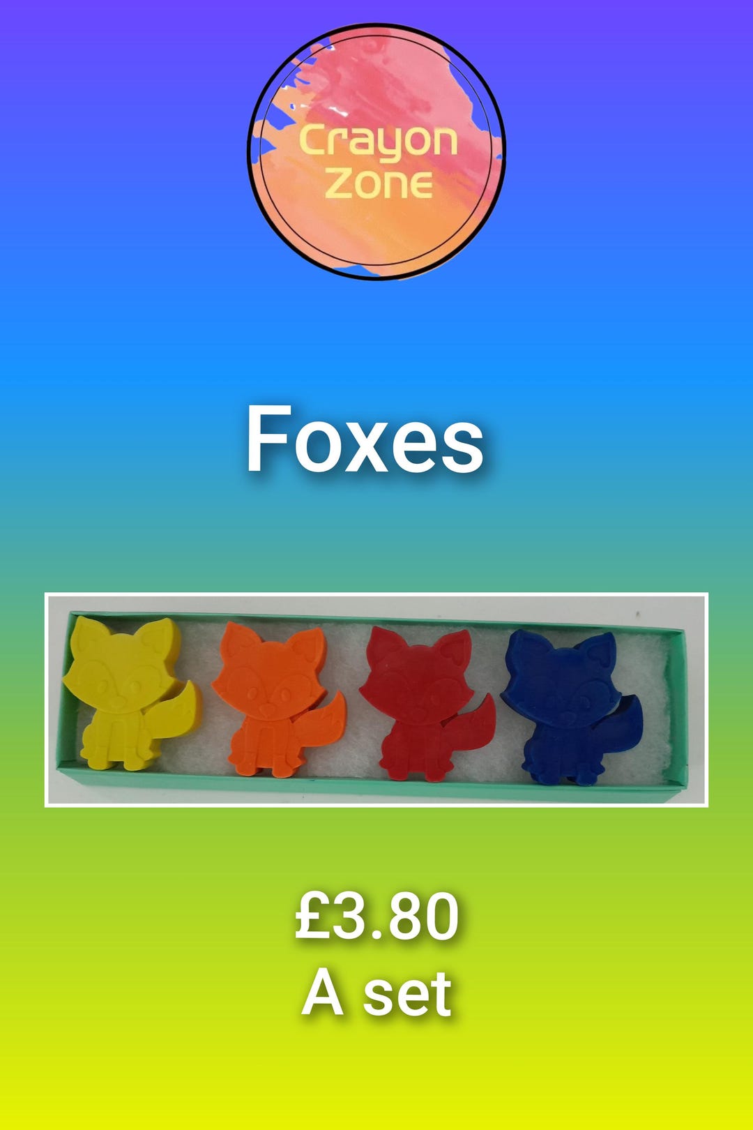 Fox Shaped Crayons in a Gift Box - Etsy