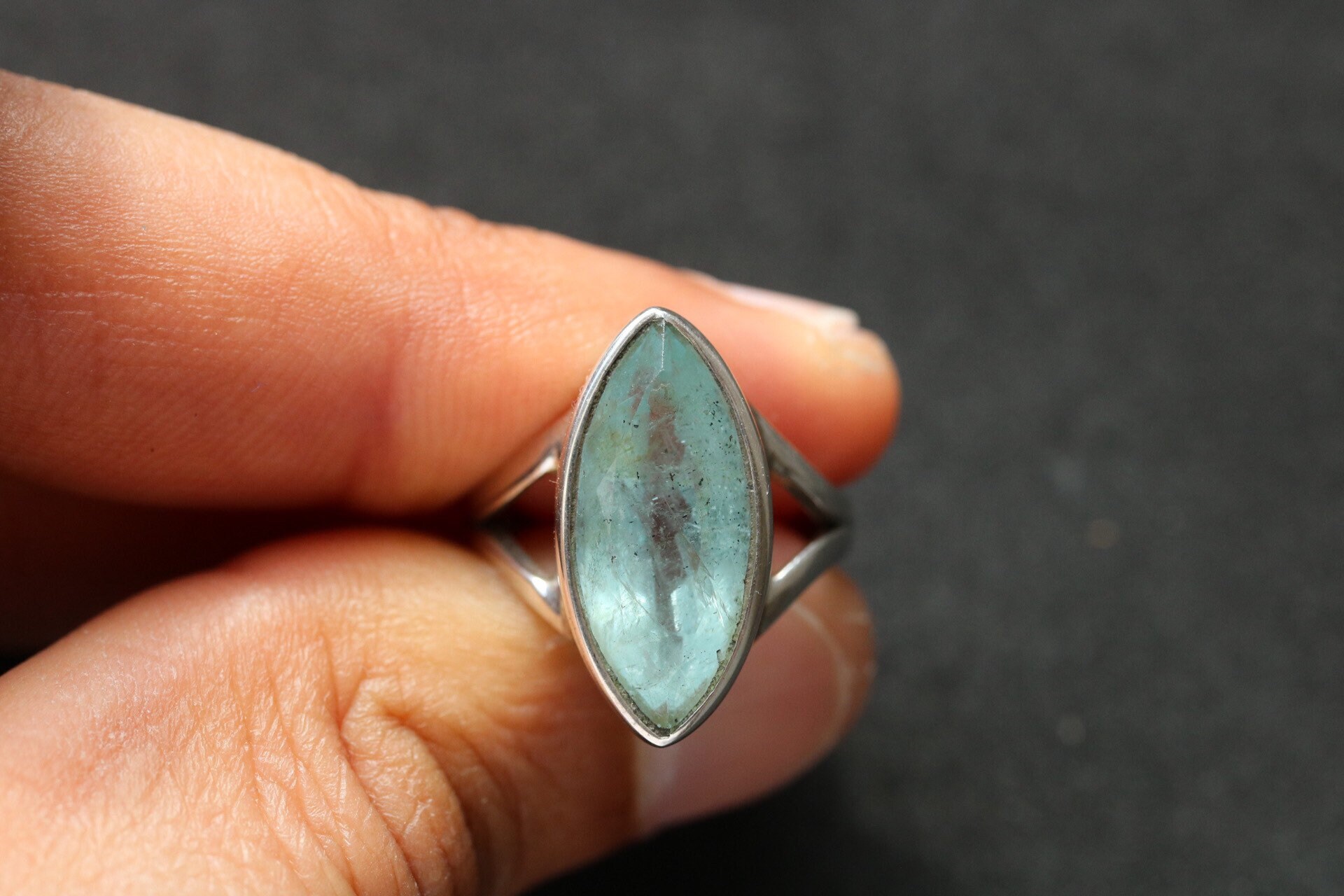 Aquamarine Ring | 925 Sterling Silver - Etsy UK