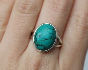 Blue Howlite Ring - Etsy