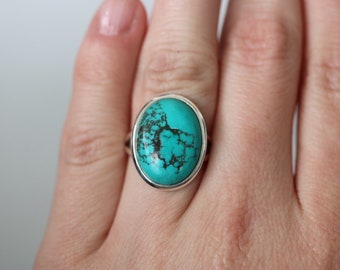 Blue Howlite Ring - Etsy