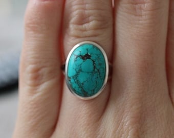Blue Howlite Ring - Etsy