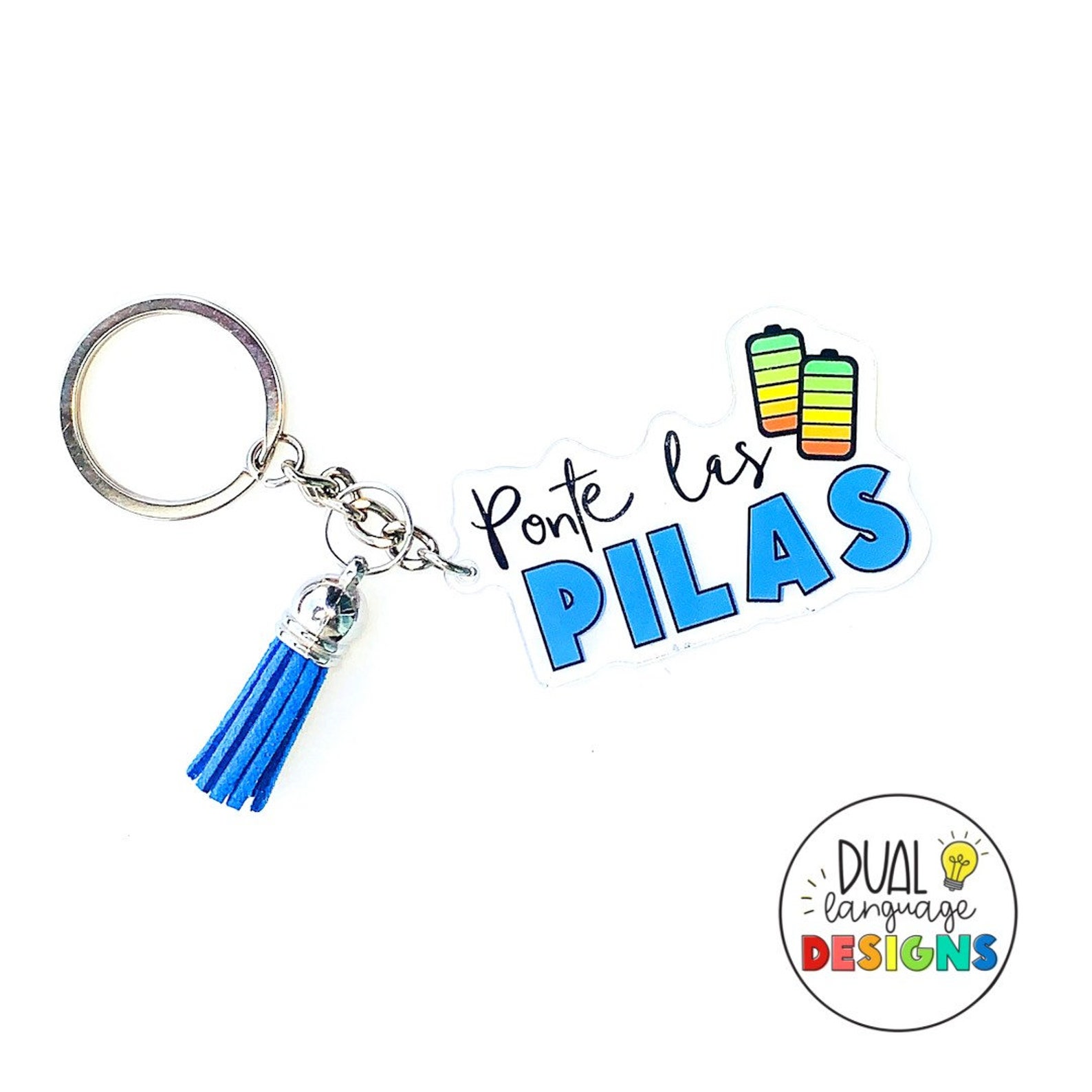 Spanish Keychain Bilingual Accessories Spanish Charm | Etsy