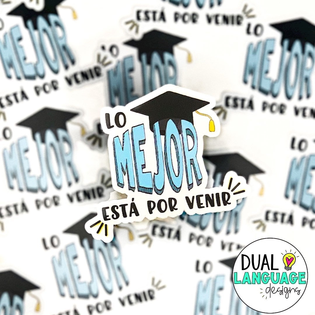 Spanish Graduation Vinyl Sticker Bilingual Laptop Decal High School ...