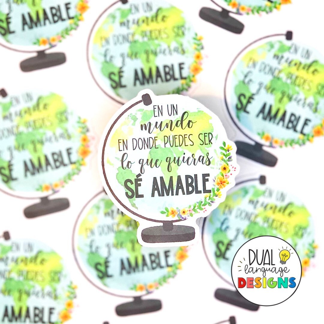 Se Amable | Spanish Vinyl Sticker | Die Cut | Bilingual Teacher Gift ...