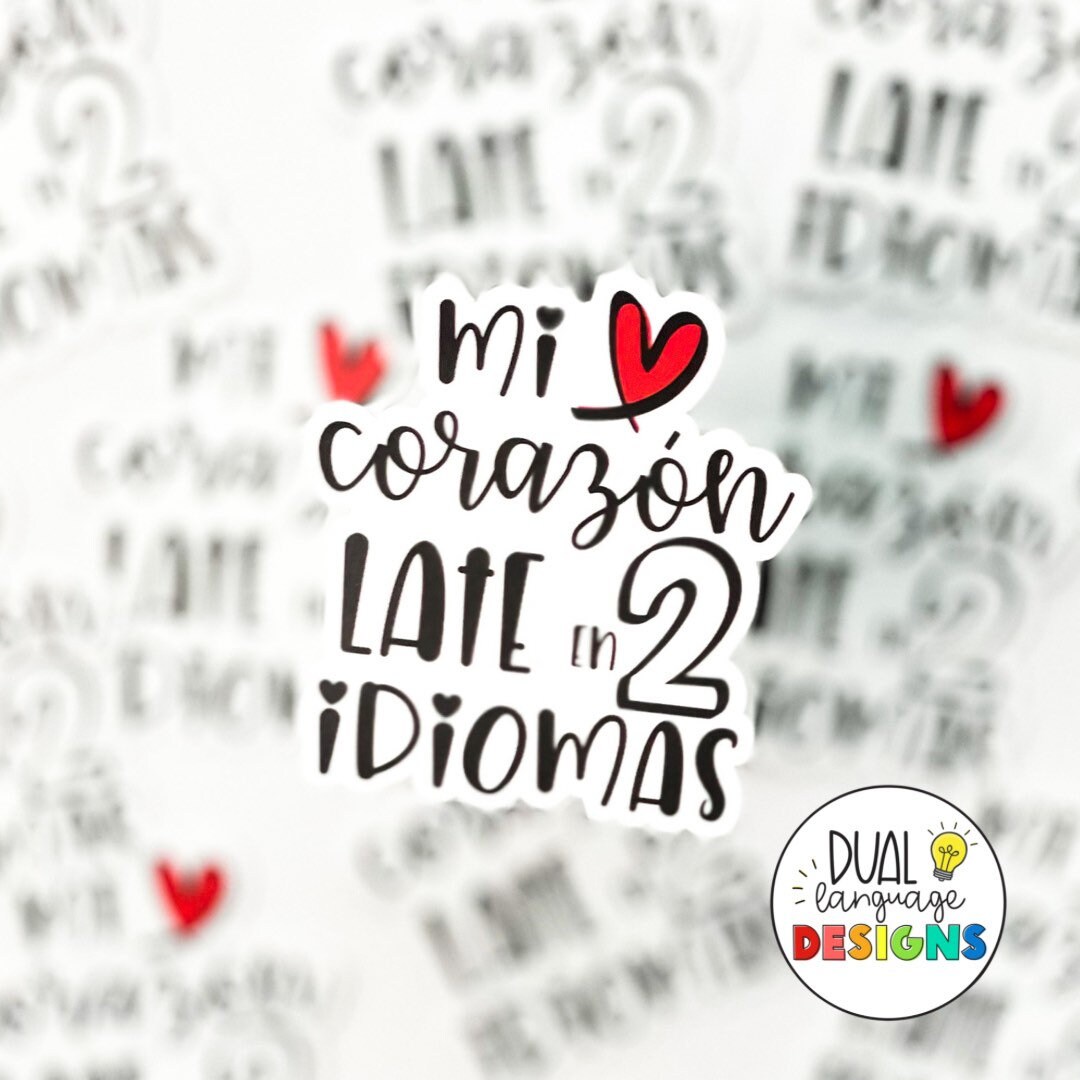 Mi Corazón Late | Spanish Teacher | Die Cut Vinyl Sticker | Spanish ...