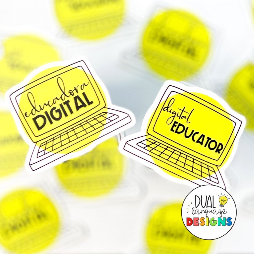 Digital Educator Vinyl Sticker Teacher Sticker Virtual Learning Spanish ...