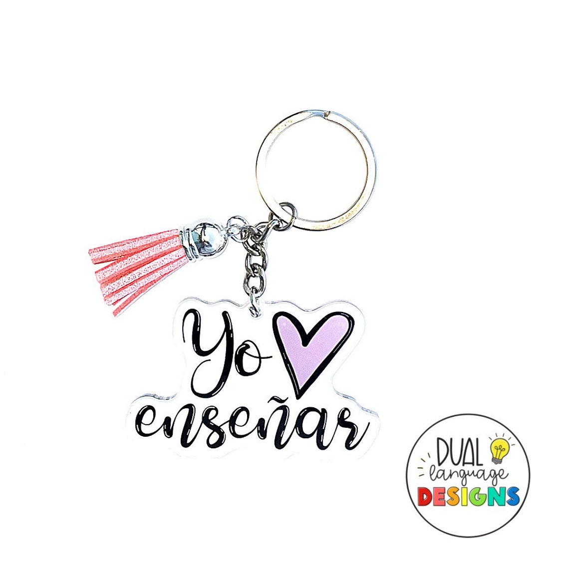 Spanish Keychain Bilingual Accessories Spanish Charm | Etsy