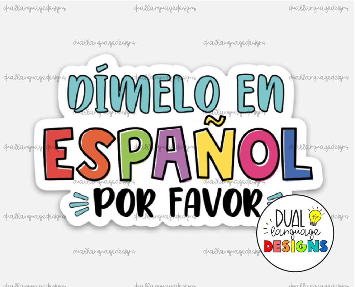 Dimelo En Español Vinyl Sticker Spanish Teacher Spanish - Etsy