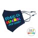 Hola Face Mask Adjustable Mask Mascarilla Spanish Teacher Face Mask ...