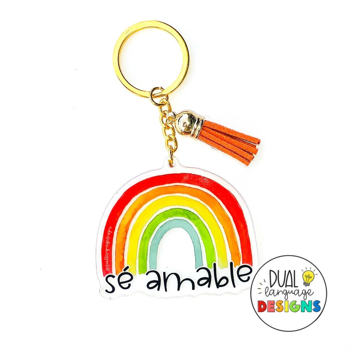 Spanish Keychain Bilingual Accessories Spanish Charm | Etsy