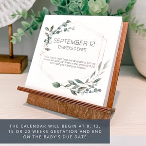 Custom Due Date Baby Countdown Calendar Pregnancy Gift for - Etsy