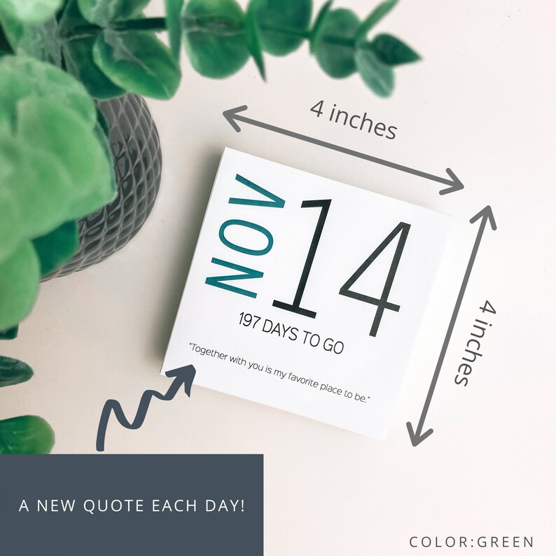 Wedding Countdown Customized Calendar Engagement Gifts - Etsy