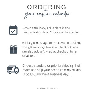 Custom Due Date Baby Countdown Calendar Pregnancy Gift for - Etsy