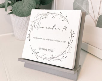 Custom Wedding Countdown Calendar Custom Engagement Gift | Etsy