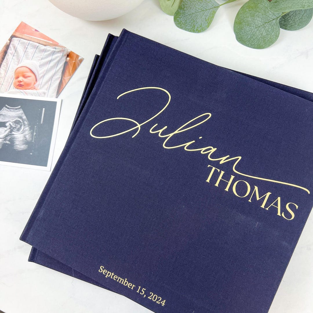 Personalized Baby Book - Modern Hardcover Customized - Baby's First ...