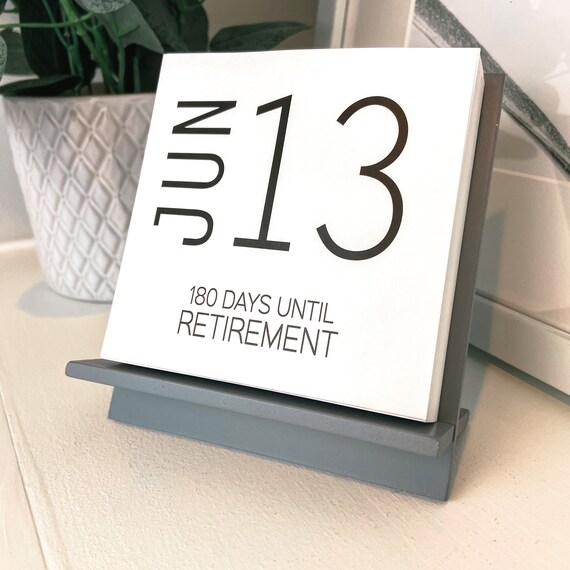 Retirement Countdown Calendar Custom Retiring Gift for | Etsy