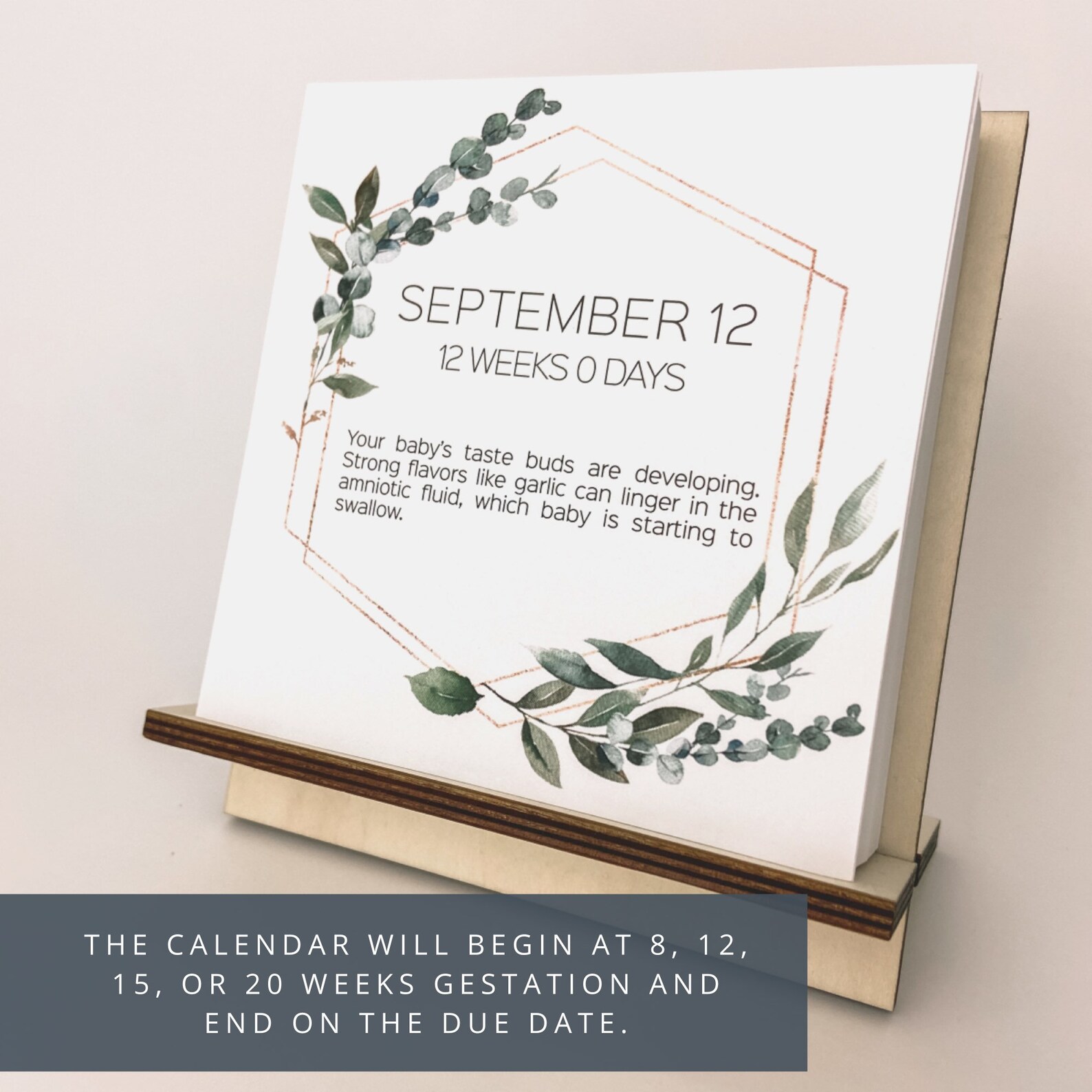 Custom Due Date Baby Countdown Calendar Pregnancy Gift for | Etsy