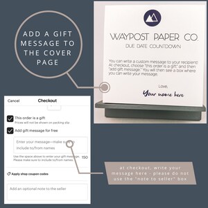 Custom Due Date Baby Countdown Calendar Pregnancy Gift for - Etsy