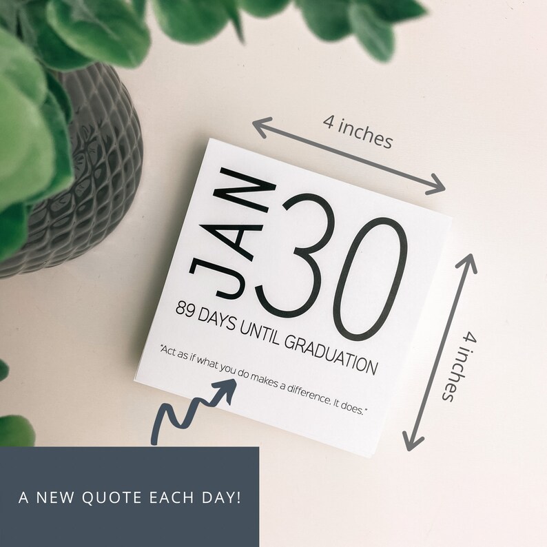 Custom Graduation Countdown Calendar Back to School Senior | Etsy