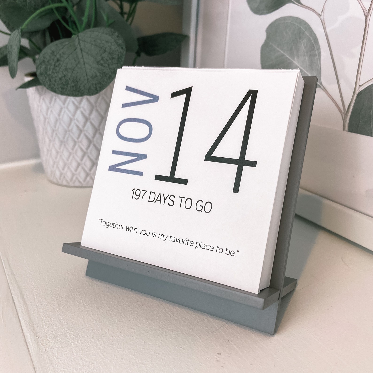 Wedding Countdown Customized Calendar Engagement Gifts - Etsy