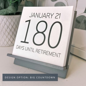 Retirement Countdown Calendar – Custom Retiring Gift for Colleague ...