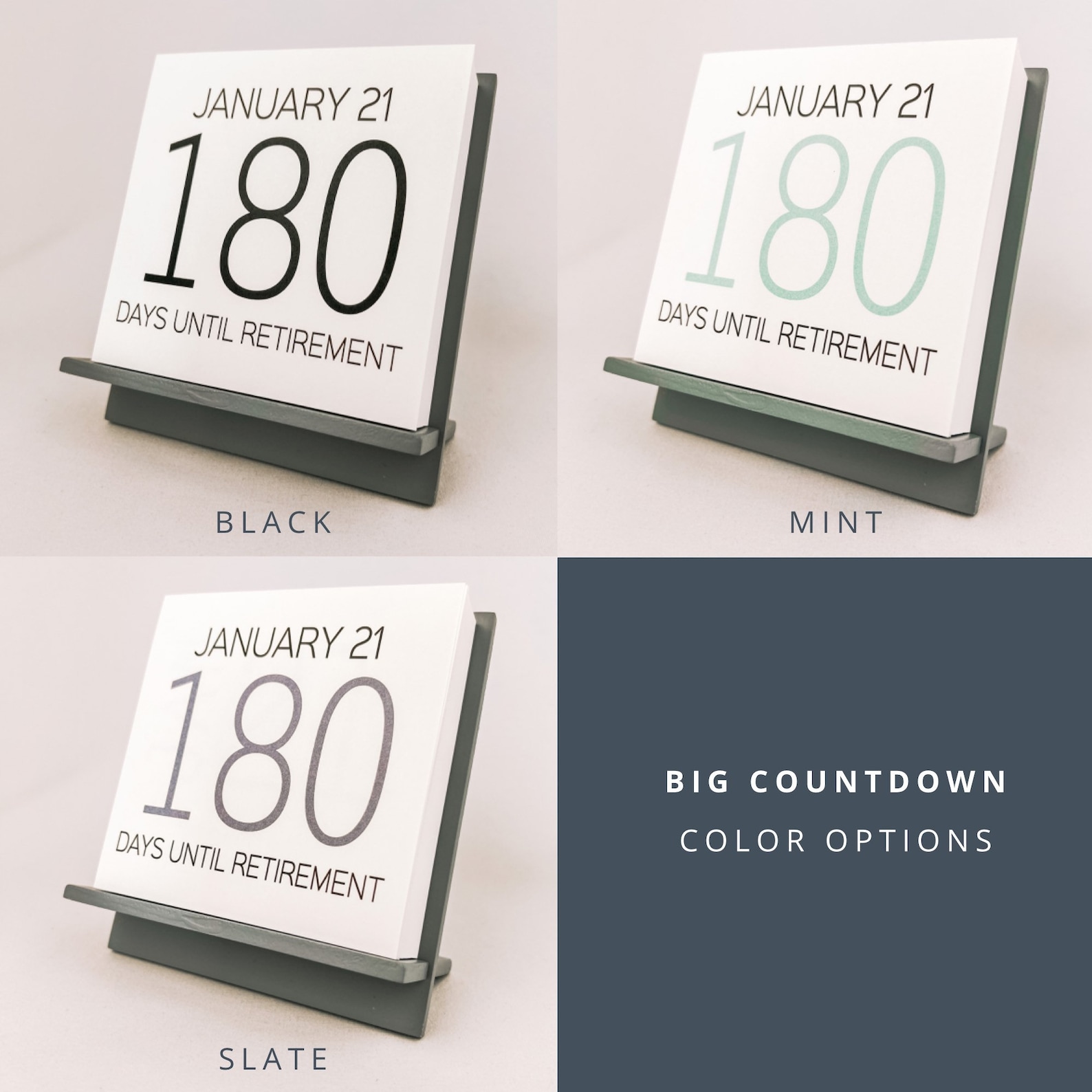 Retirement Countdown Calendar Custom Retiring Gift for Colleague, Boss ...