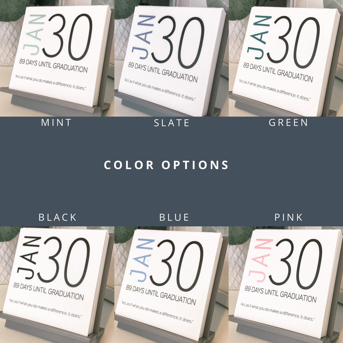 Custom Graduation Countdown Calendar Back to School Senior - Etsy